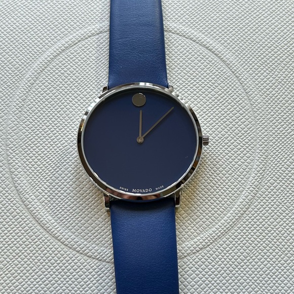Movado | Accessories | Movado Modern 47 Watch With 4mm Navyblue Face ...